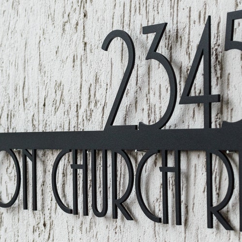 Extra Large House Number Plaque Modern House Numbers Metal | Etsy