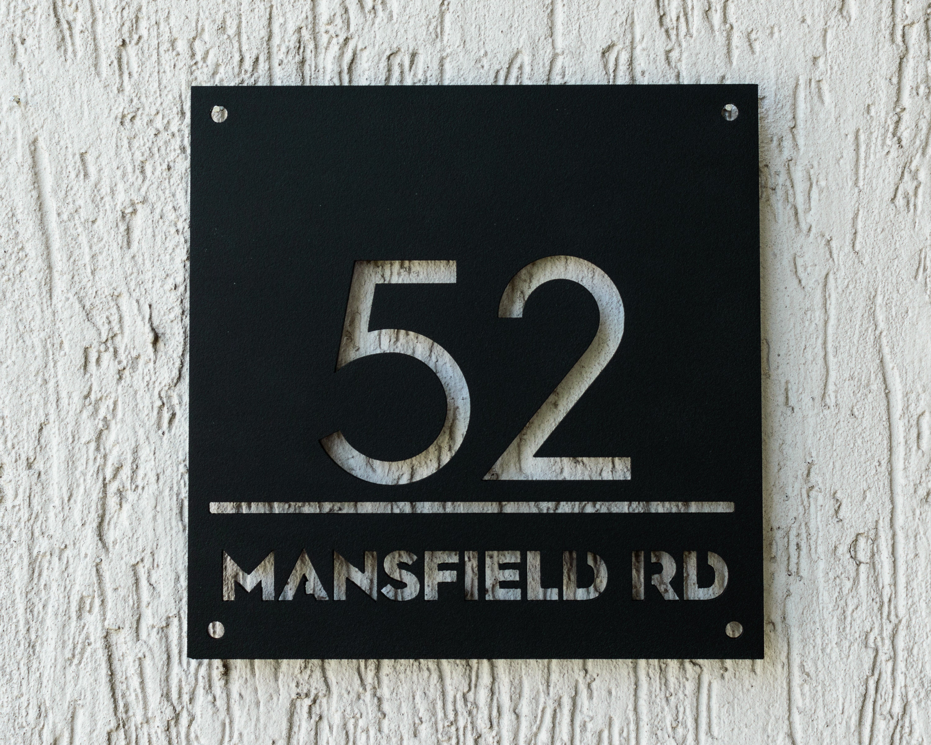 House Number Plaque Modern House Numbers House number Metal | Etsy