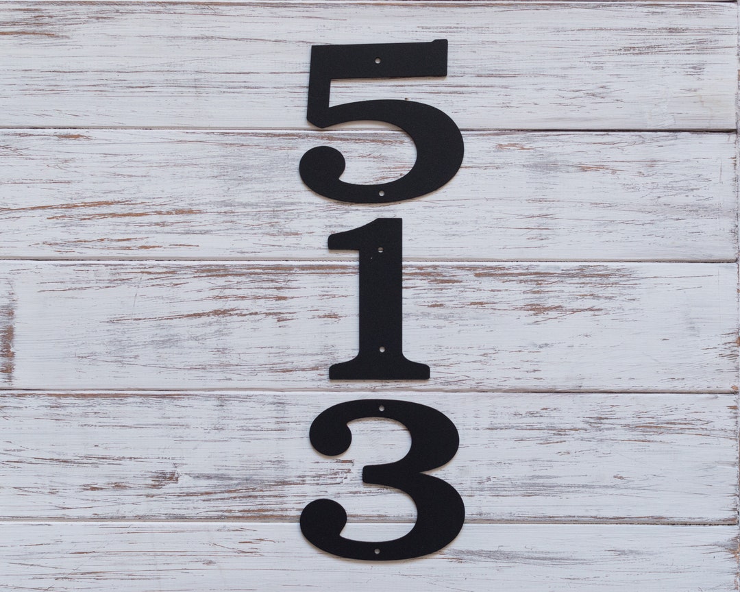 4 Inch Metal House Numbers and Letters, Modern House Numbers, Classic ...