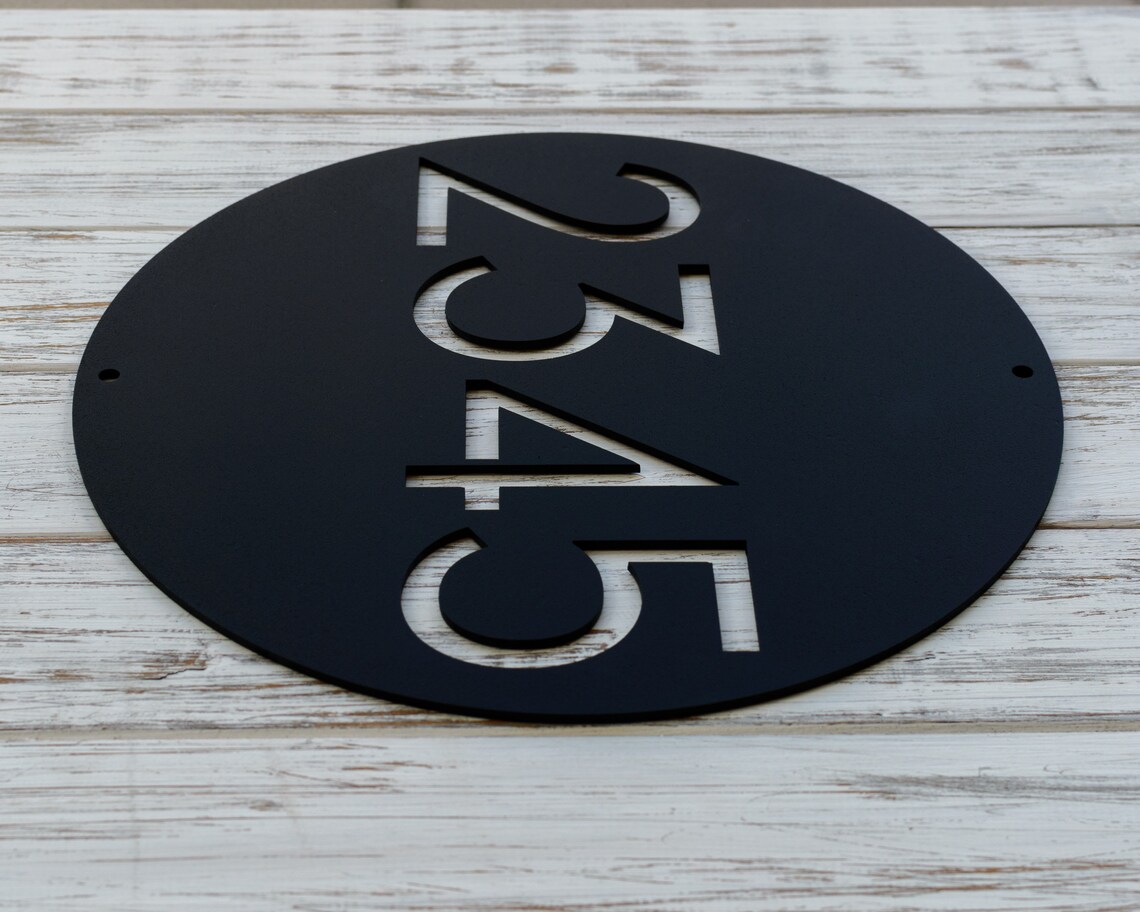 Metal Address Plaque Modern House Numbers House Number - Etsy