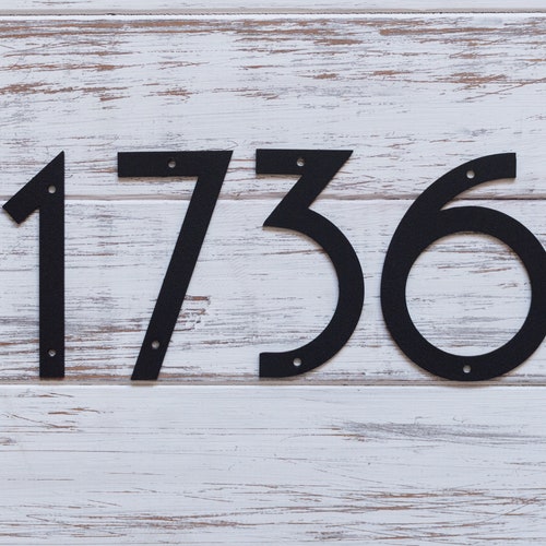 12 Inch Modern House Numbers Letters | Etsy