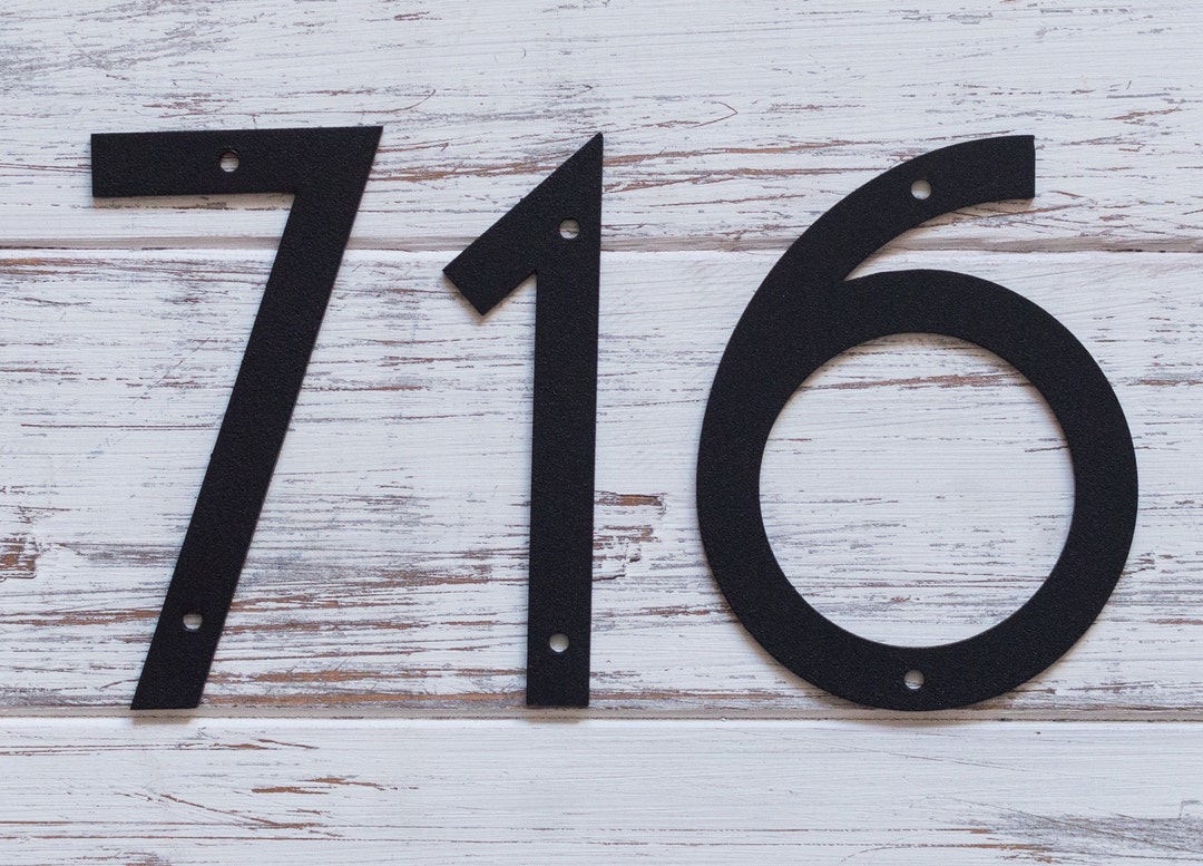 10 Inch Metal House Numbers and Letters, 10" Modern House Numbers ...