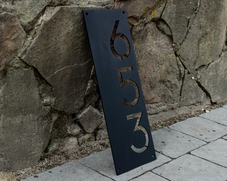 Modern Vertical House Numbers House Numbers Addres Sign - Etsy