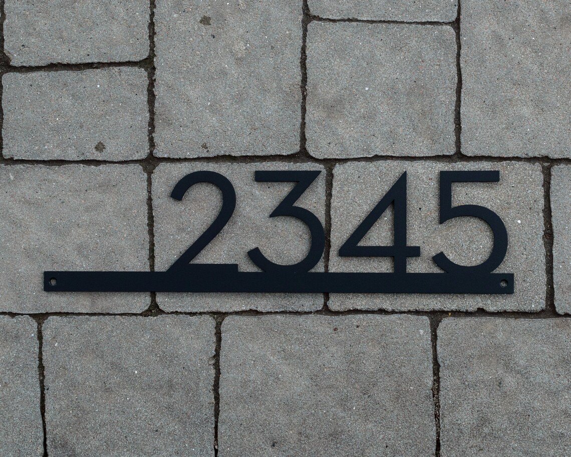 Metal Address Plaque, Modern House Numbers, House Number Plaque ...