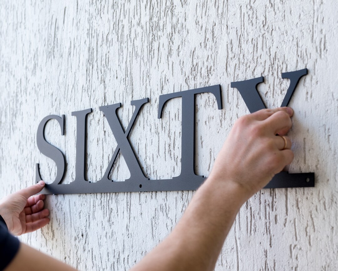 6 Inch Large House Number, Metal Address Plaque,modern Metal Letters ...