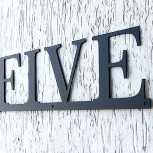 6 Inch Large House Number, Metal Address Plaque,modern Metal Letters ...