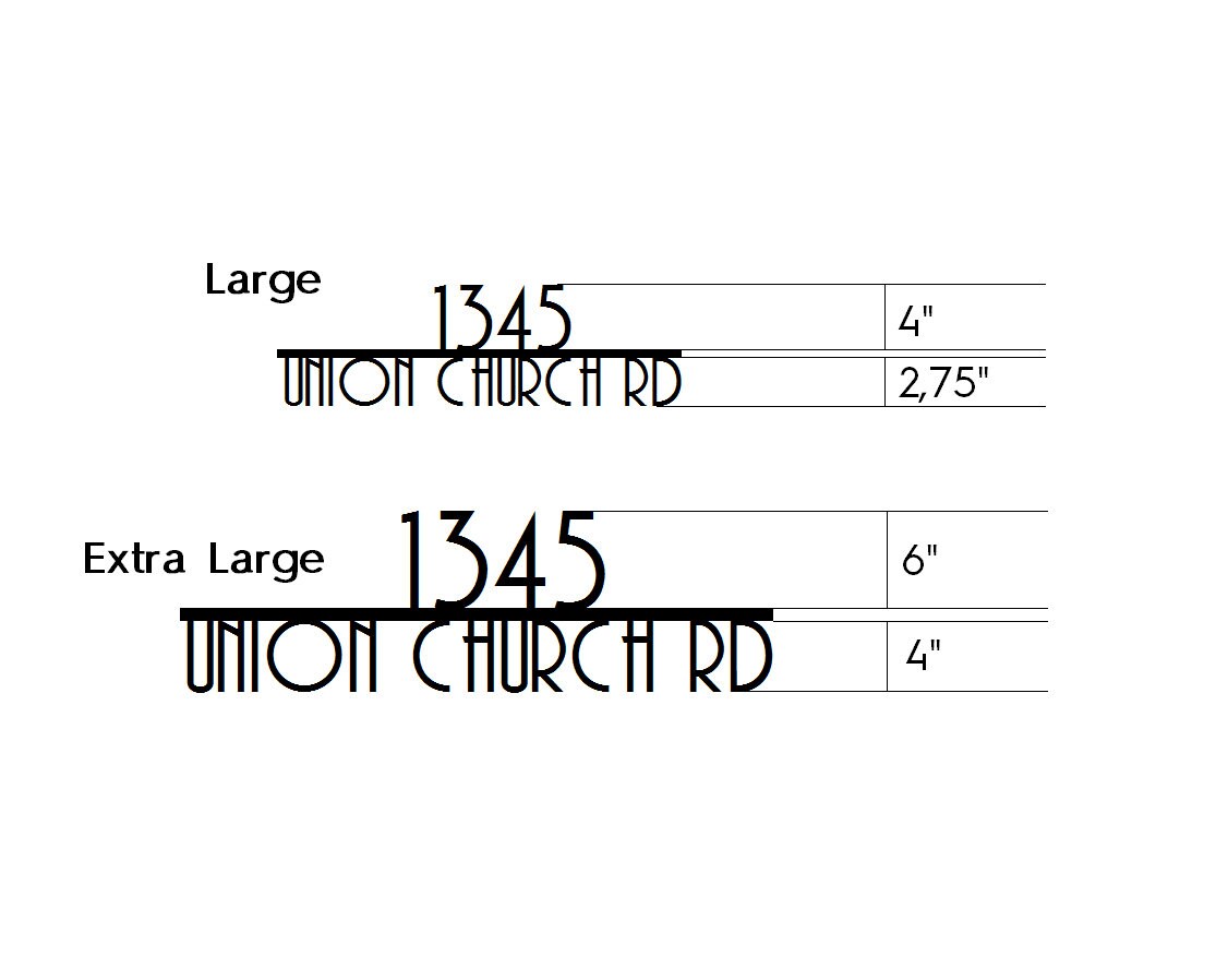 Extra Large House Number Plaque Modern House Numbers Metal - Etsy