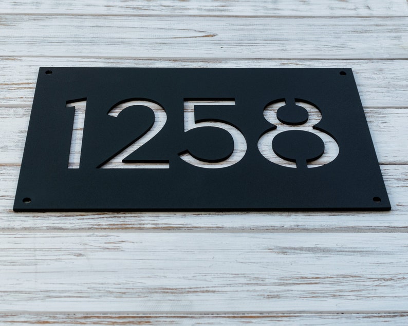 Metal Address Plaque Modern House Numbers House Number - Etsy