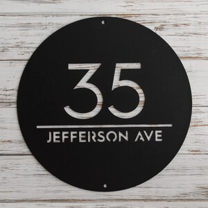 House Number Plaque, Modern House Numbers, Metal Address Sign, Address ...