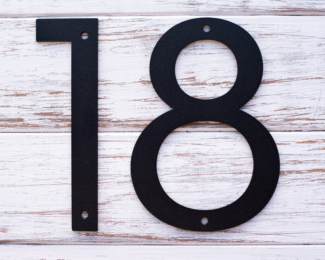 8 Inch Metal House Numbers and Letters, Modern House Numbers, Classic ...