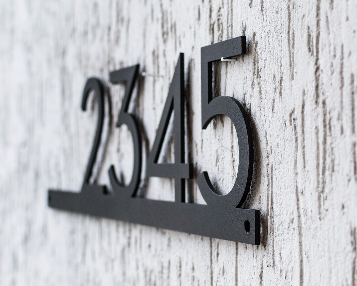 Metal Address Plaque Modern House Numbers House Number - Etsy