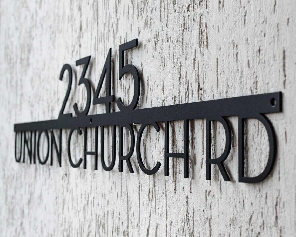 Large House Numbers House Number Plaque Modern House - Etsy UK