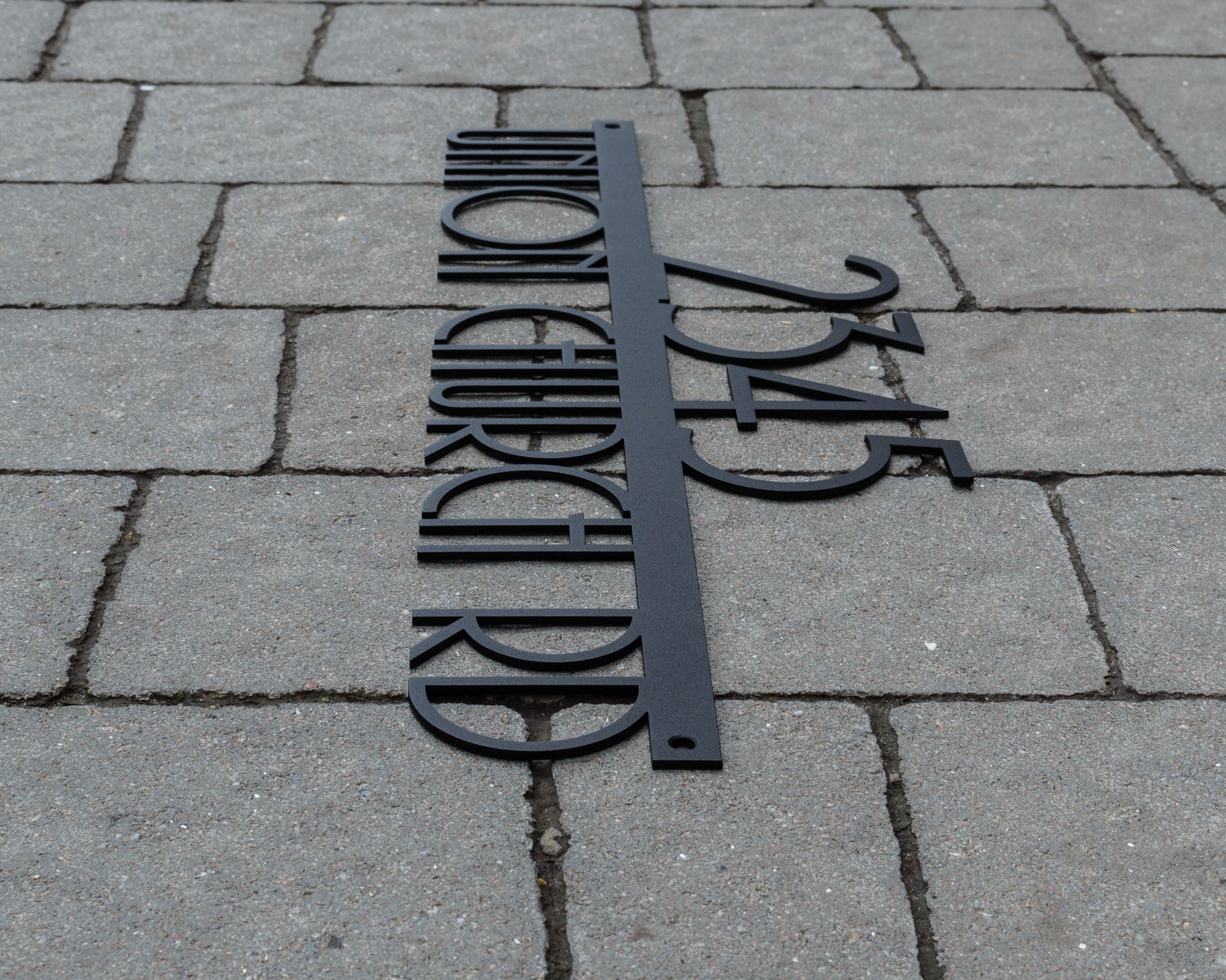 House Number Plaque Modern House Numbers Metal Address Sign | Etsy