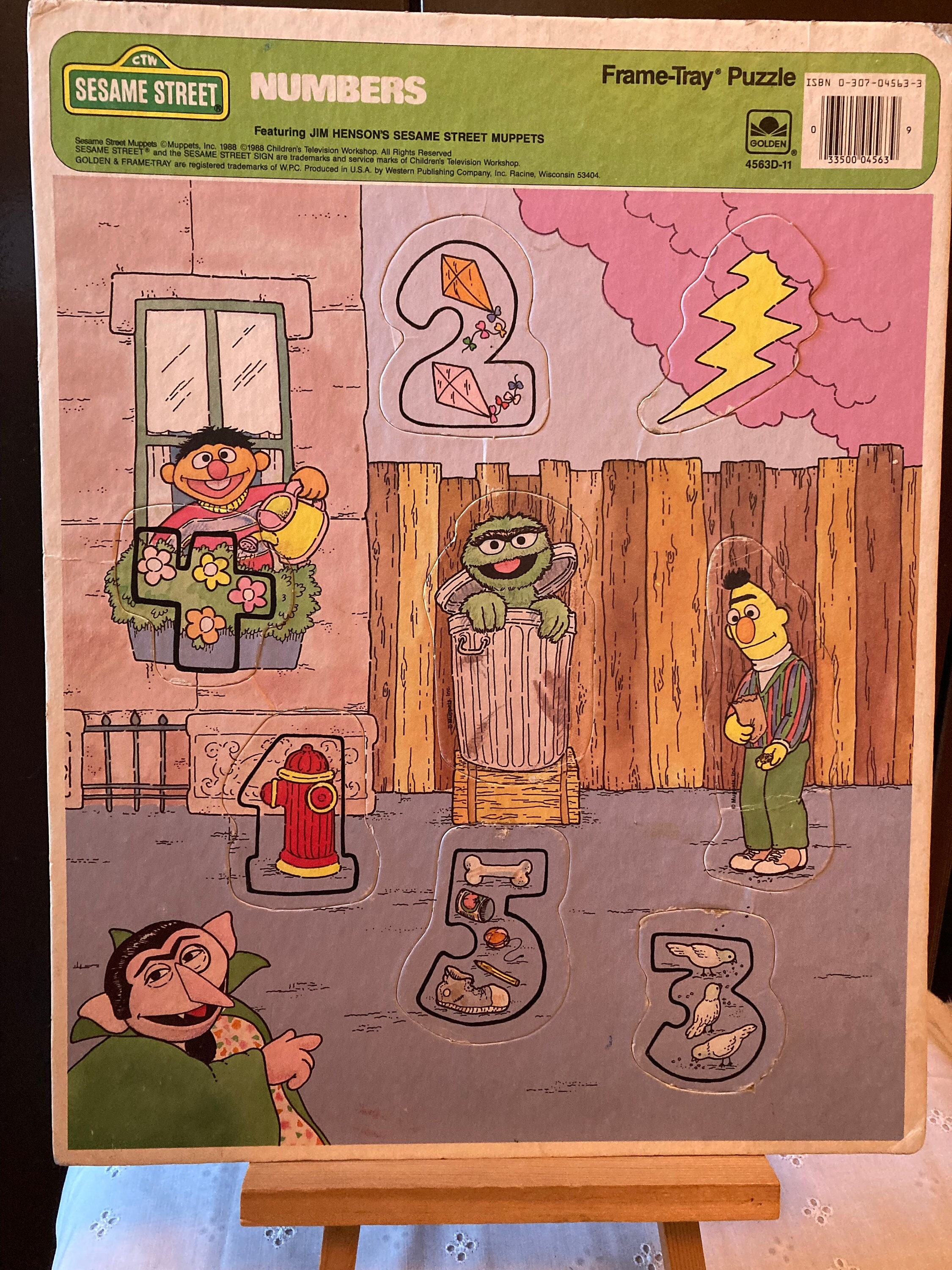 Sesame Street The Count s Numbers Frame Tray Puzzle By CTW Etsy