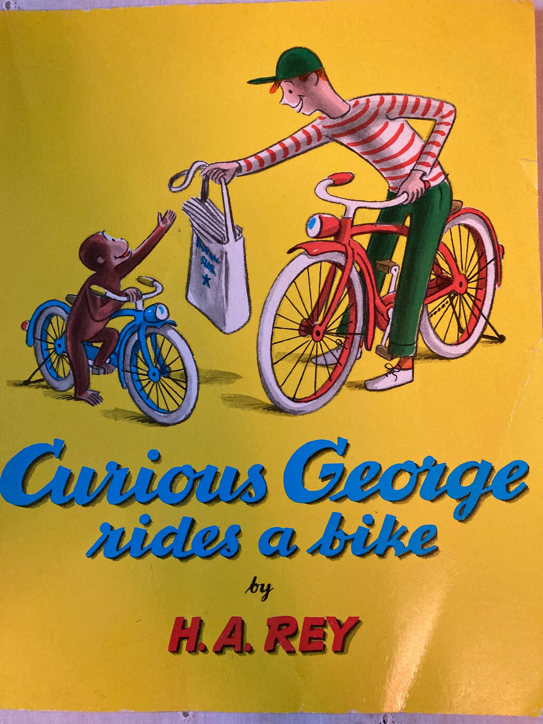 Curious George Rides a Bike Vintage 1980 Edition of Curious George ...