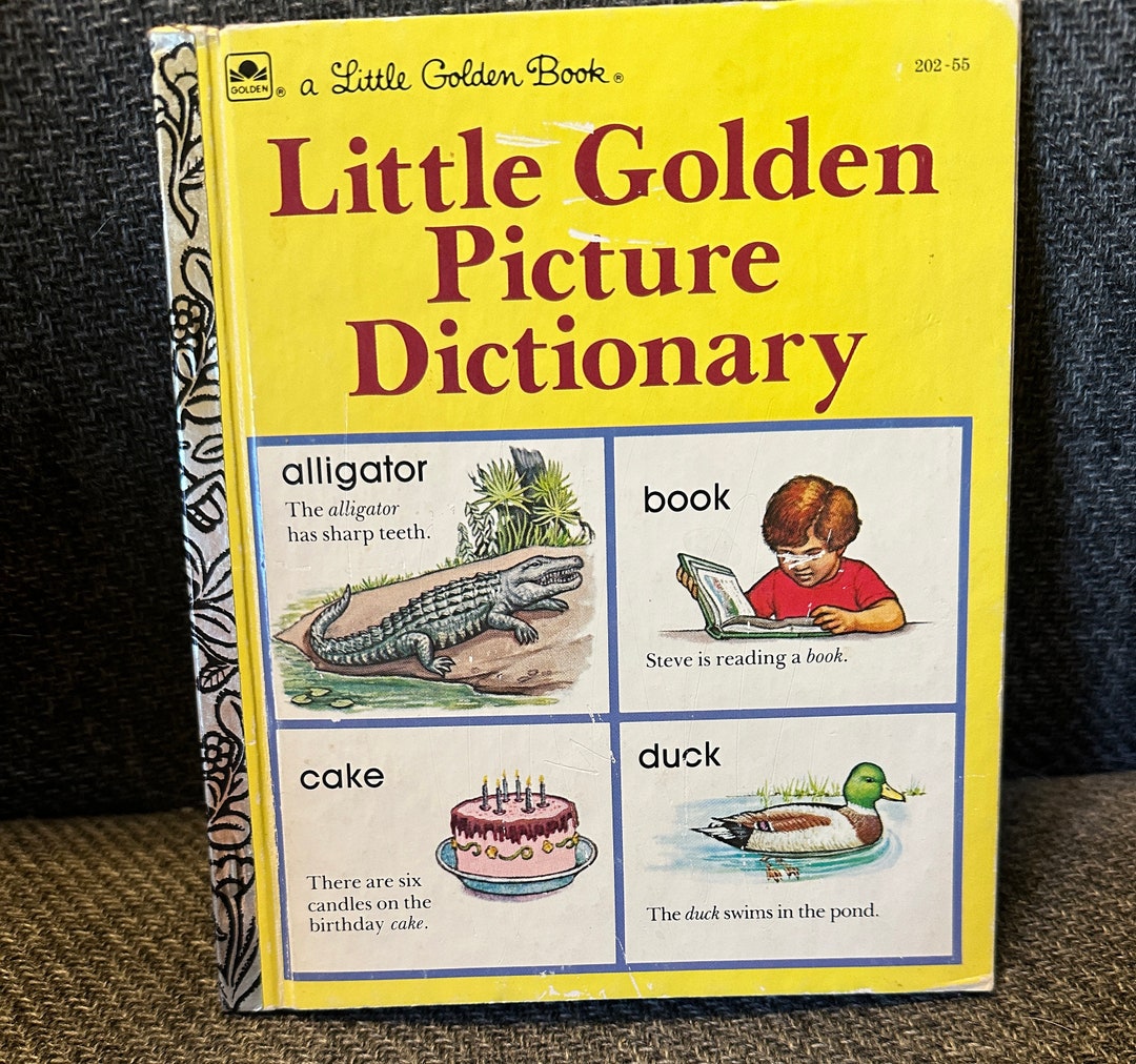 Vintage Little Golden Picture Dictionary Book Childrens Storytime ...