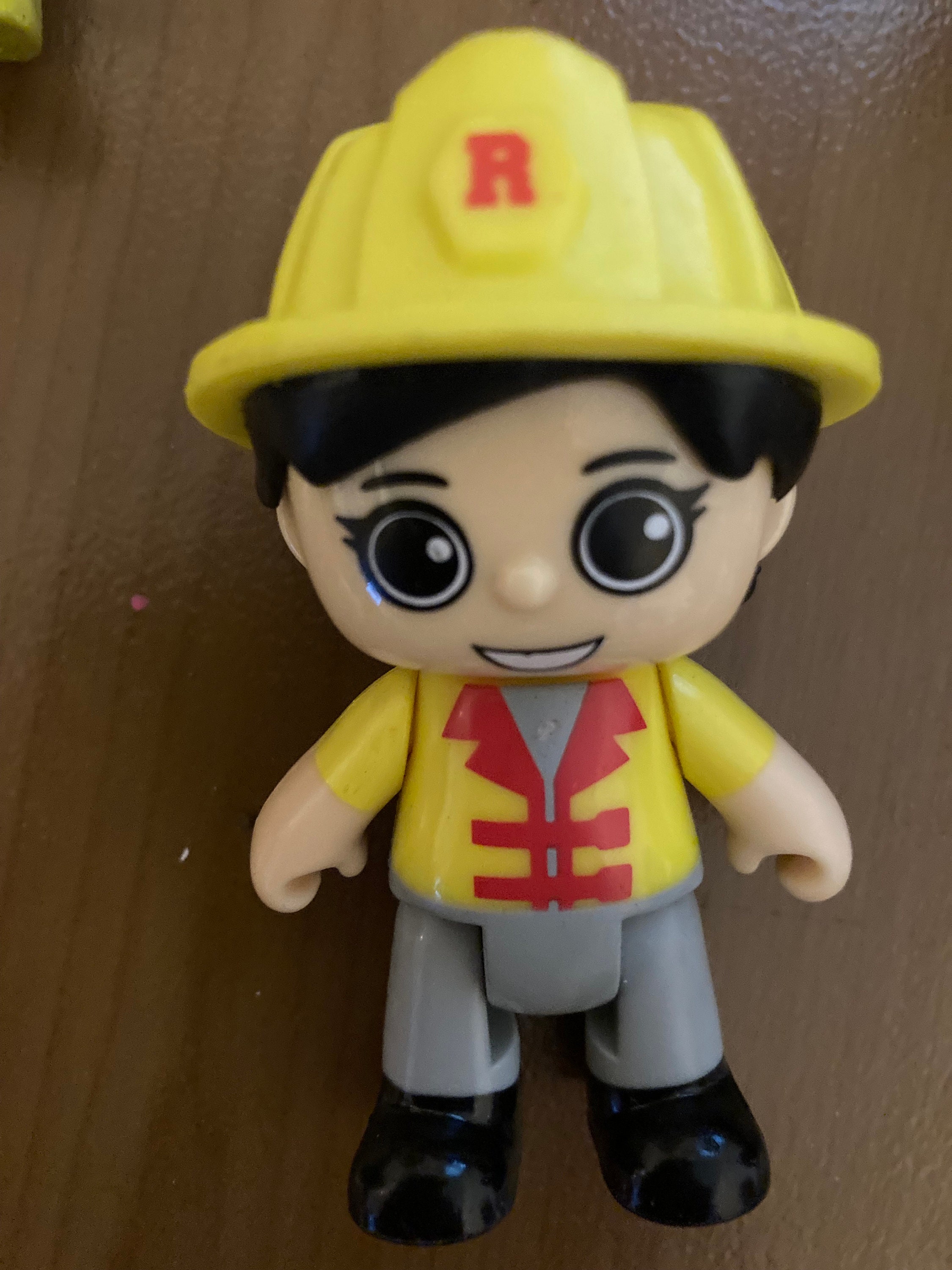 Ryans World Mystery Figure Fireman Fire Fighter Ryan Yellow Hat 3 and ...