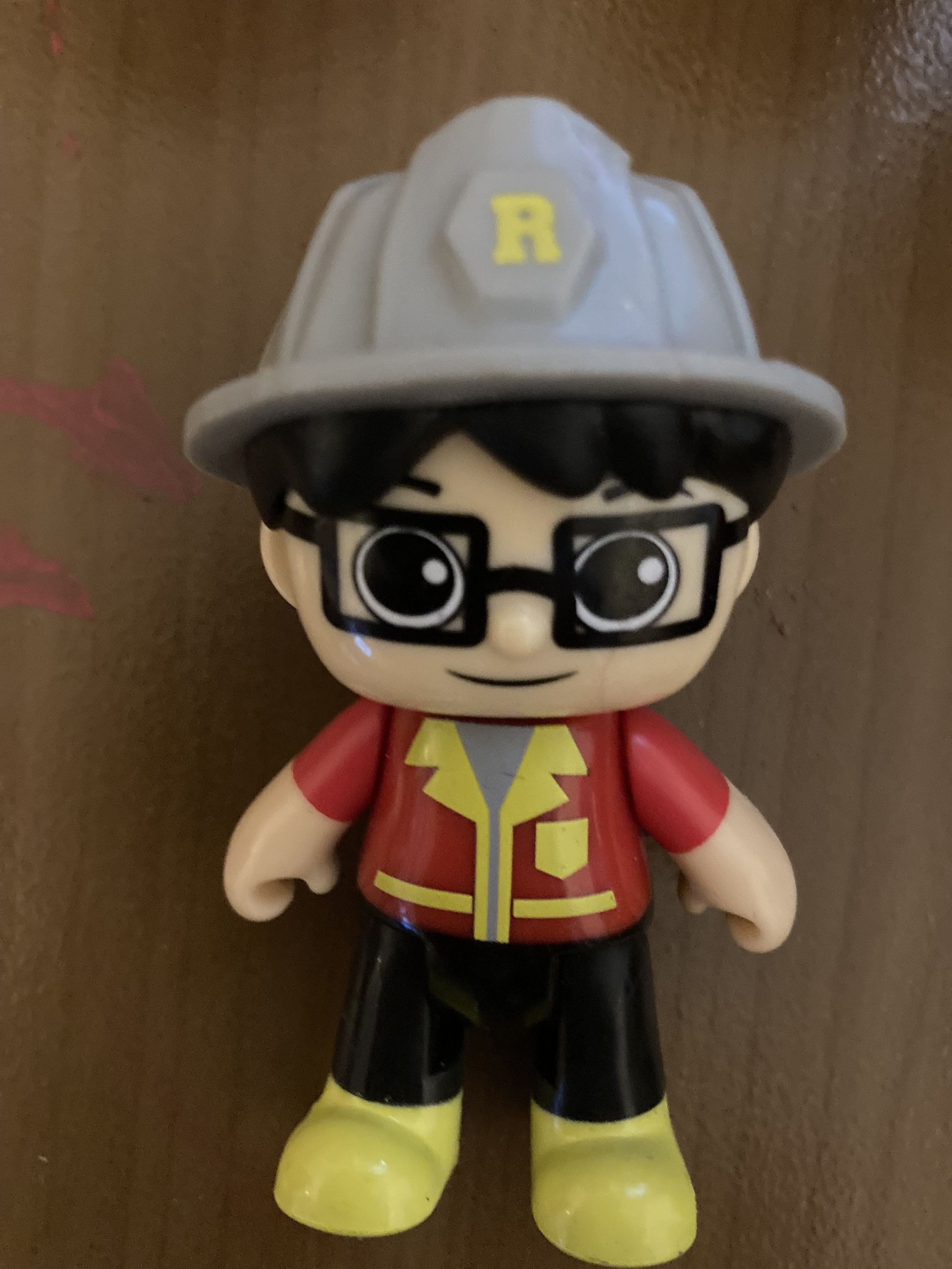 Ryans World Mystery Figure Fireman Fire Fighter Ryan Yellow Hat 3 and ...