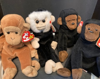 Ty Beanie Baby Monkey - Etsy