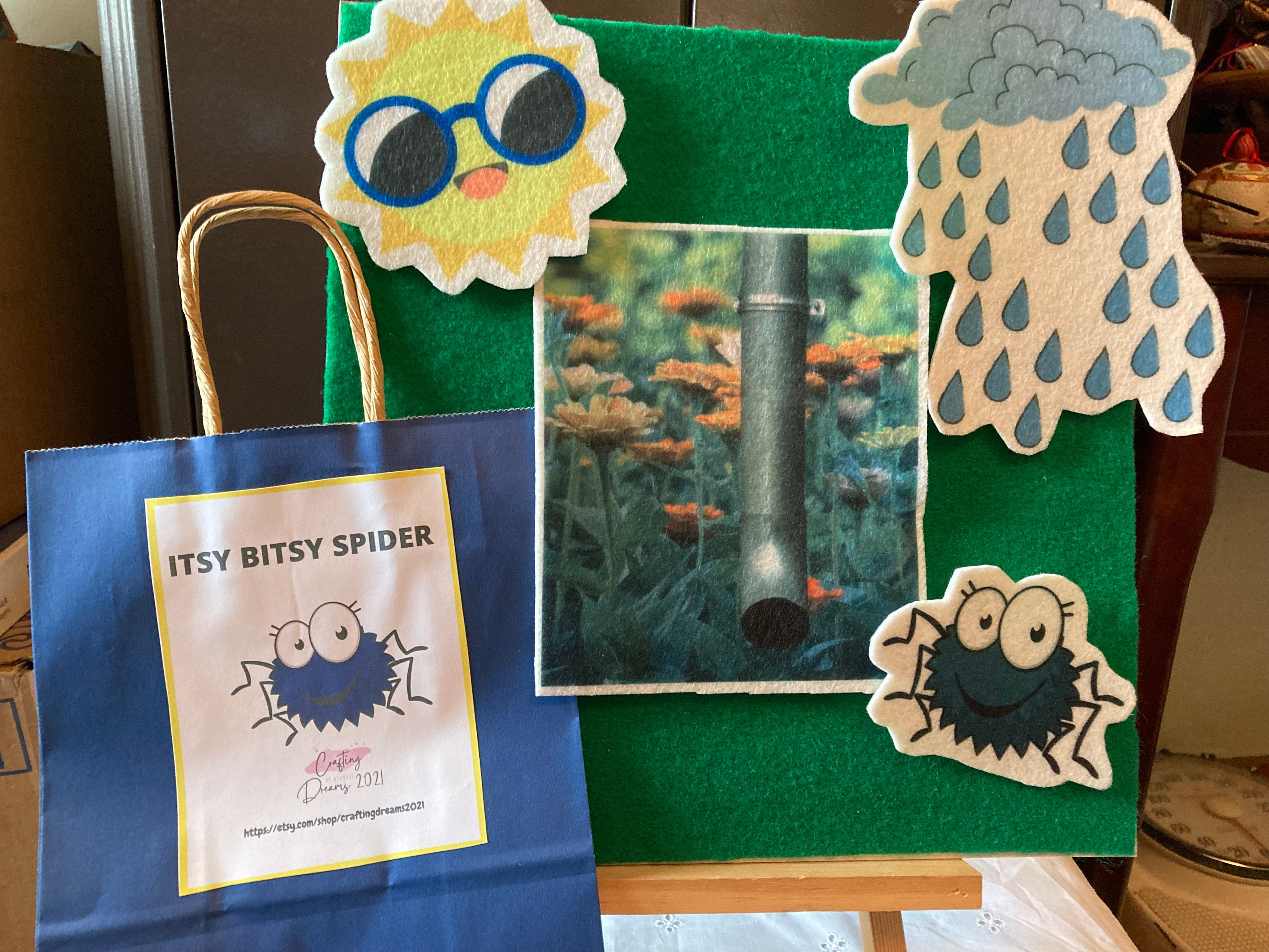 Itsy Bitsy Spider Flannel Board Story Handcrafted Polyester Felt - Etsy