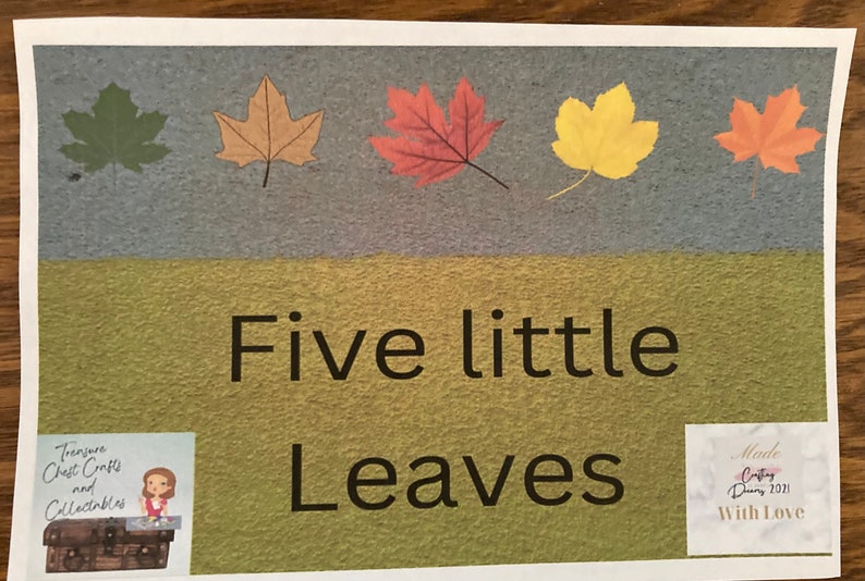 Five Little Leaves Flannel Board Story - Fall Felt Story - Etsy