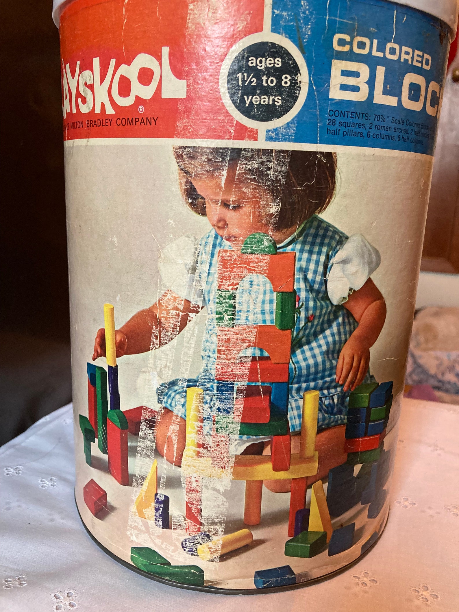 Playskool Colored Blocks Vintage 1969 Wooden Playskool Colored Blocks ...