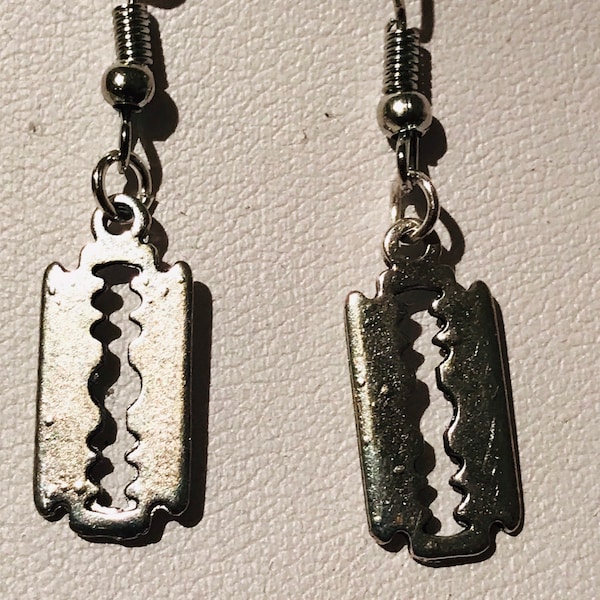 Razor Blade Earrings - Etsy