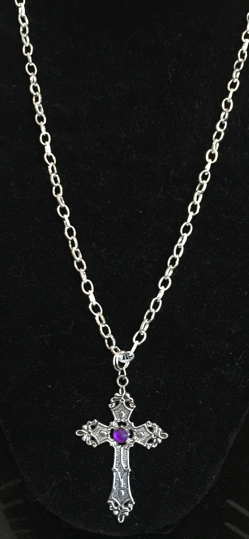 Large Cross on Chunky Chain Gothic - Etsy