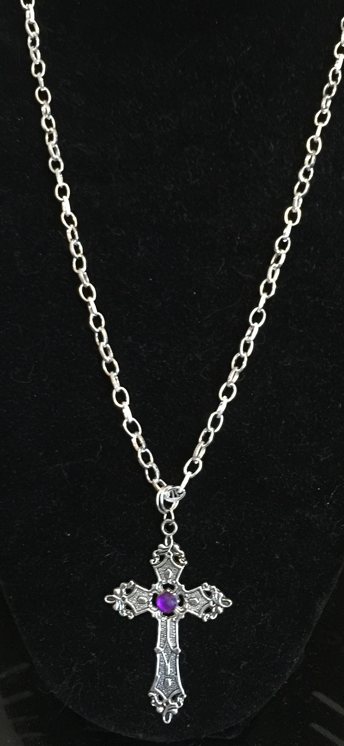 Large Cross on Chunky Chain Gothic - Etsy