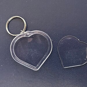 Acrylic Heart Shaped 2 Part Photo Fillable Keychain/keyring 1/2/5 - Etsy