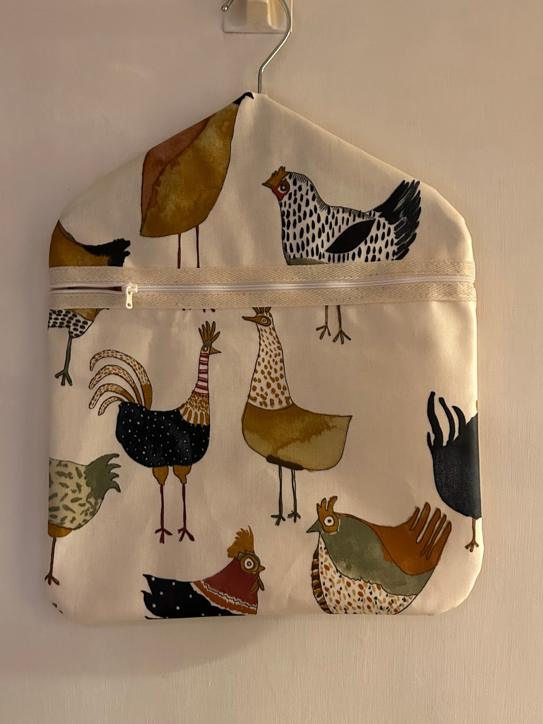 Oilcloth Peg Bag Clothespin Bag With Zipper - Etsy