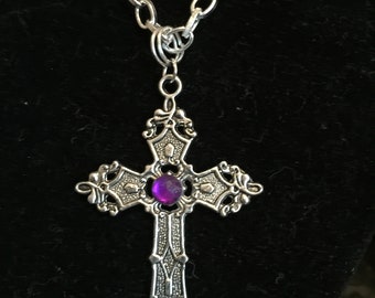 Large Cross on Chunky Chain Gothic | Etsy