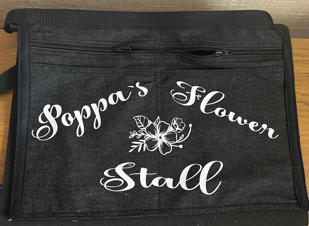 Personalised Black Denim Money Bag Money Belt Money Pouch Market Trader ...