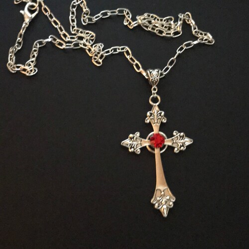Large Cross on Chunky Chain Gothic - Etsy