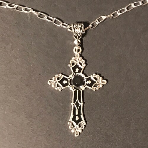 Large Cross on Chunky Chain Gothic - Etsy