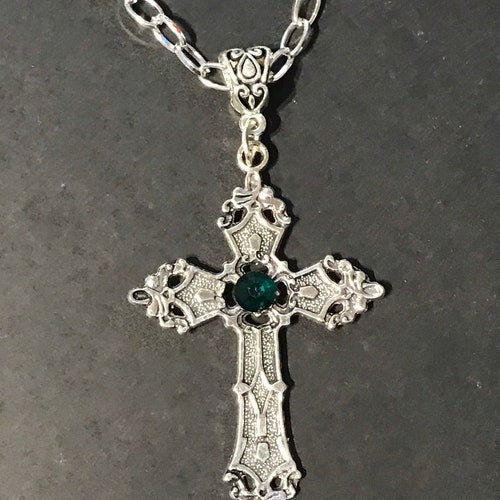 Large Cross on Chunky Chain Gothic - Etsy