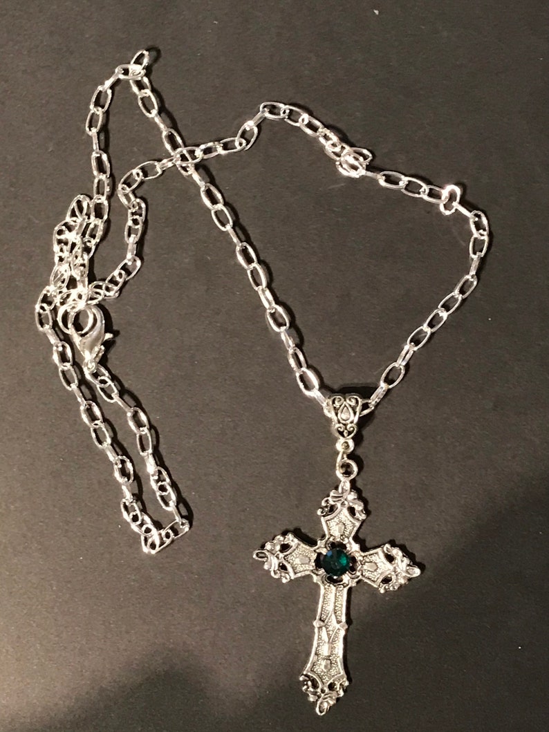 Large Cross on Chunky Chain Gothic - Etsy