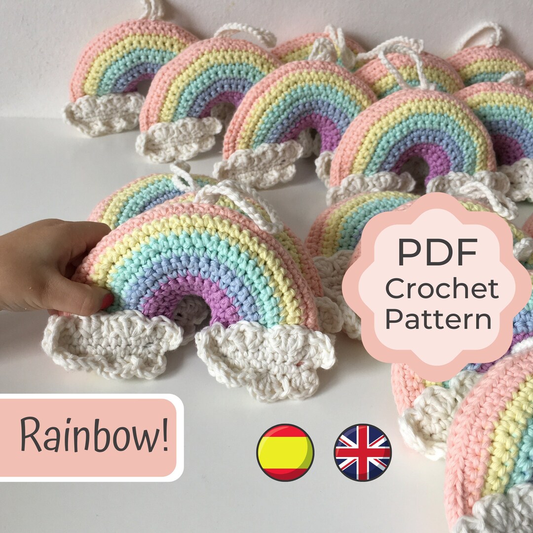 Patrón crochet arcoíris patrón arcoíris arcoíris de - Etsy España