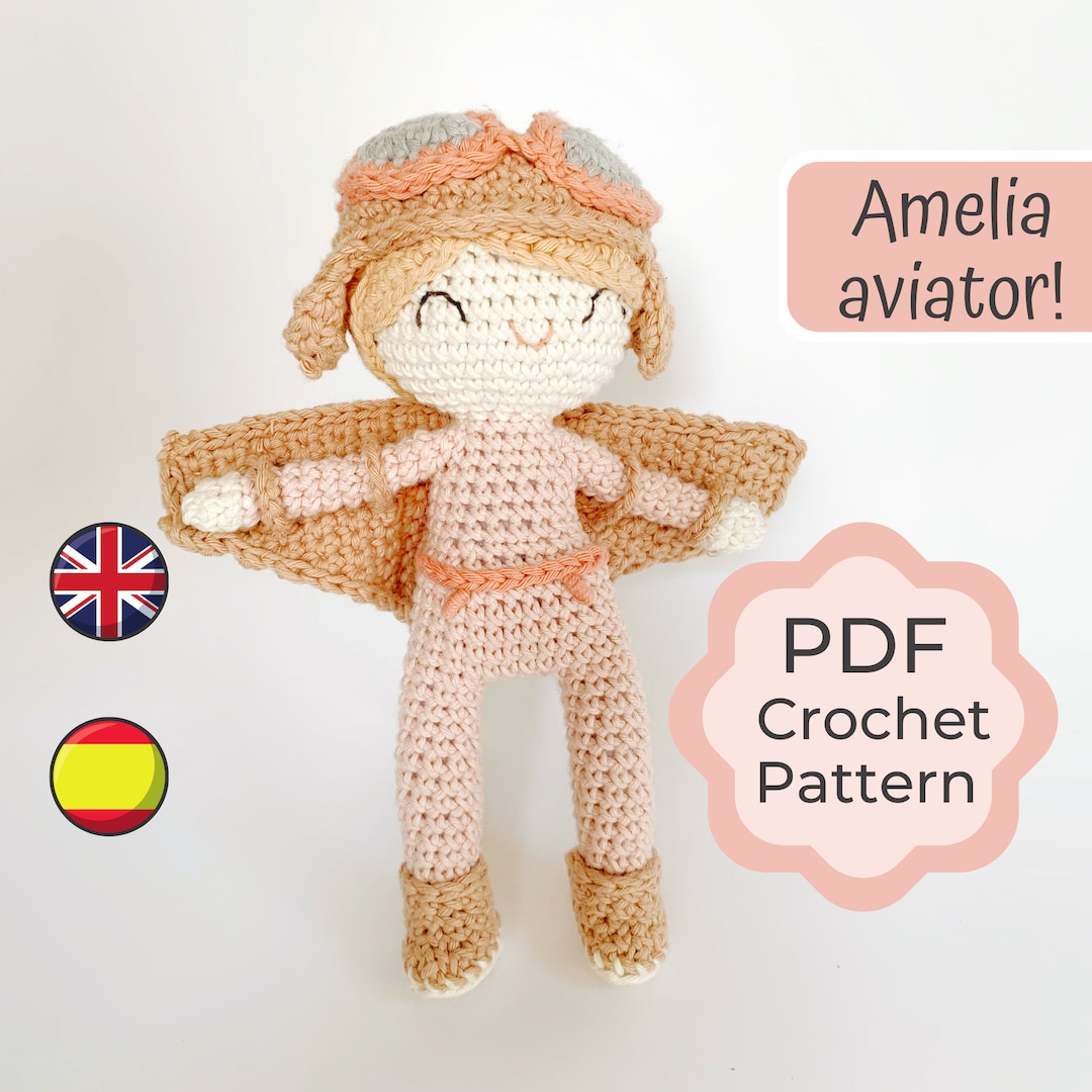 Aviator Amigurumi Crochet Doll Pattern in Pdf With Detailed - Etsy