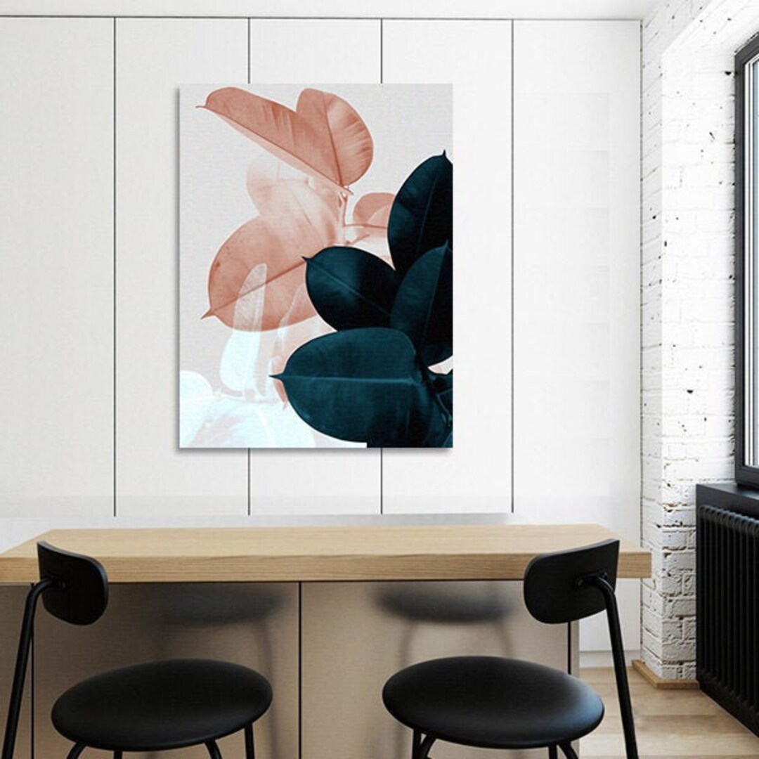 Leaf Abstract Canvas Art,tropical Lead Canvas Art Print,plant Leaf ...