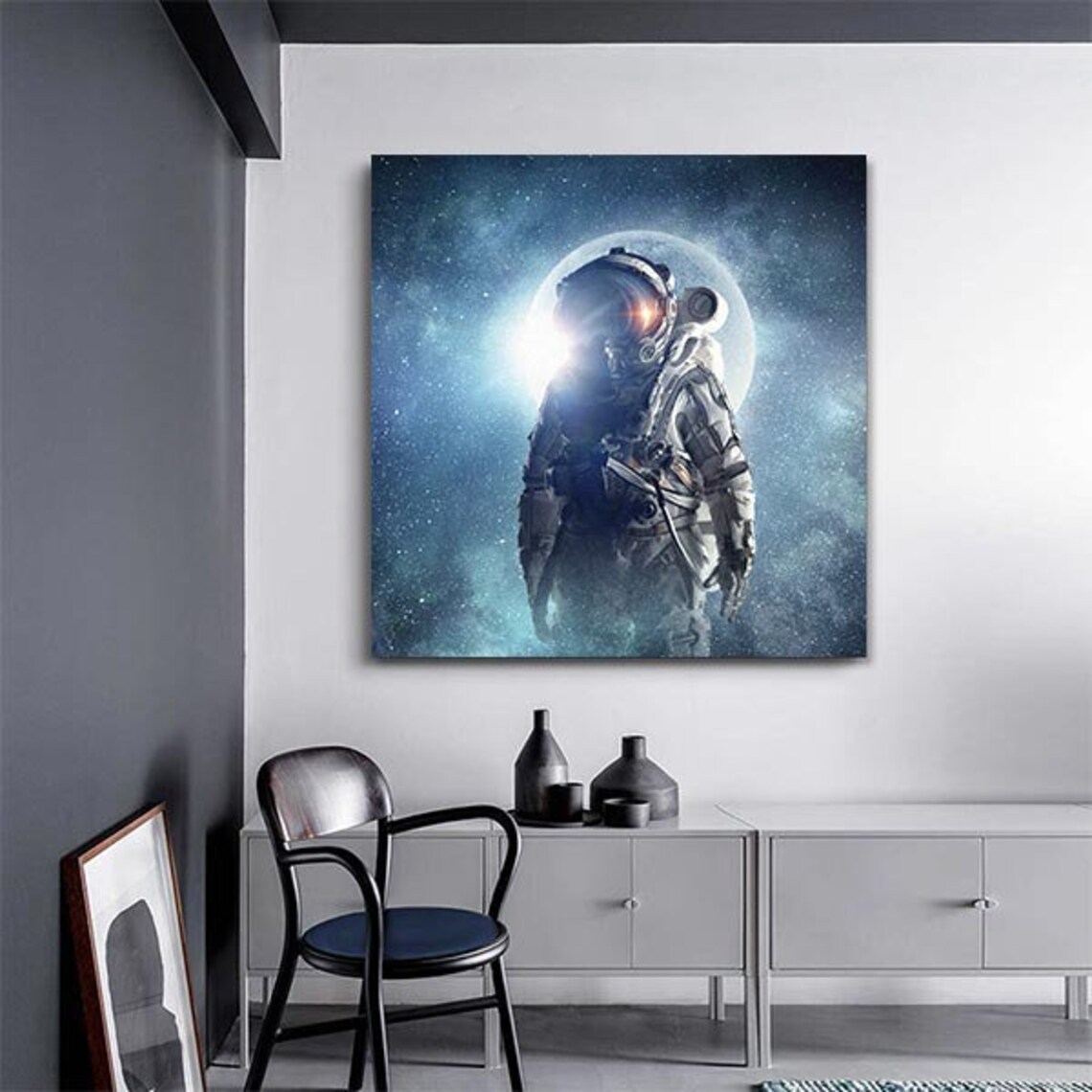 Astronaut Space Wall Art Galaxy Art Astronaut Poster - Etsy