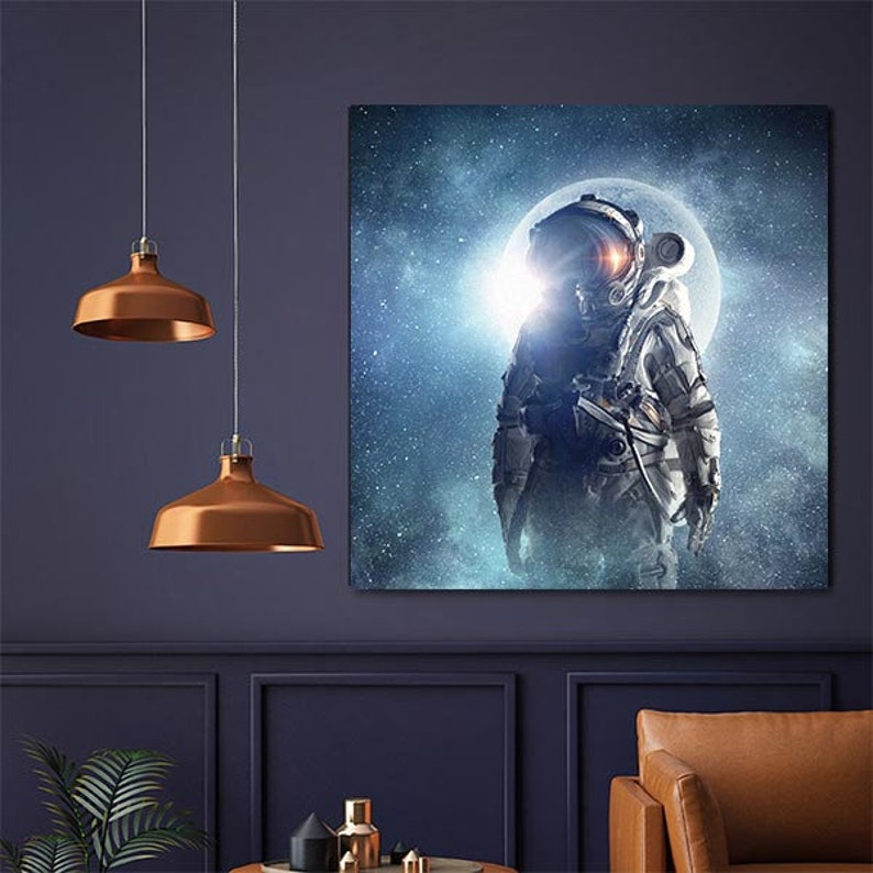 Astronaut Space Wall Art Galaxy Art Astronaut Poster - Etsy