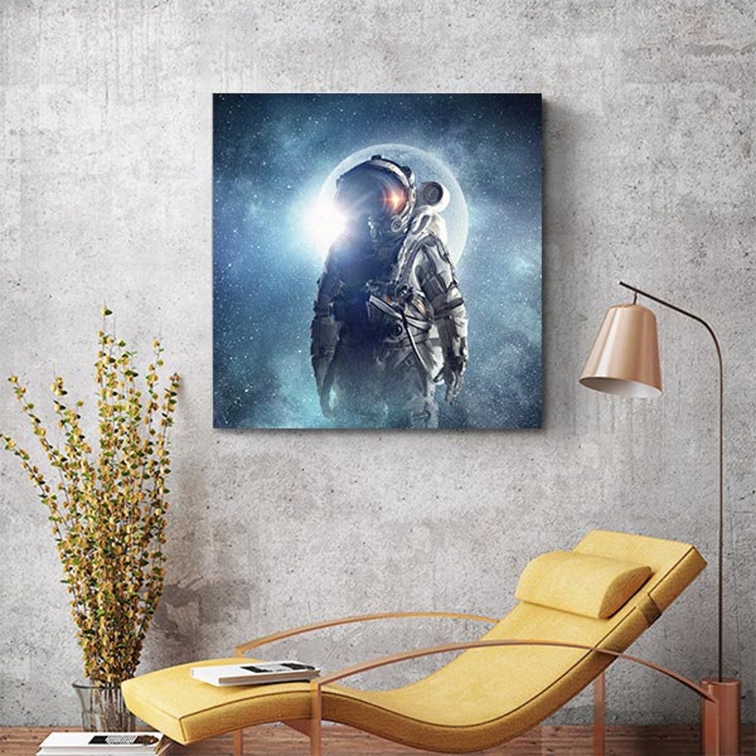 Astronaut Space Wall Art Galaxy Art Astronaut Poster - Etsy