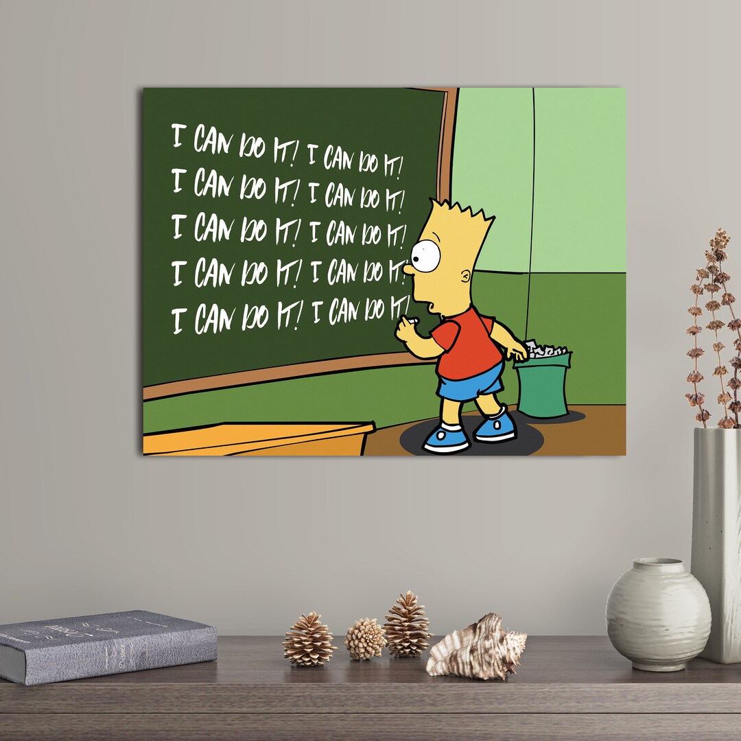 The Simpsons Canvas Wall Art,bart Simpson Custom Quotes Canvas Art ...