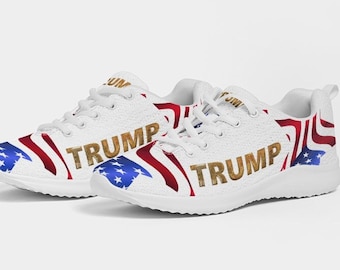Trump Sneakers Womens MAGA Tennis Shoes Trump 2024 Shoes Patriotic ...