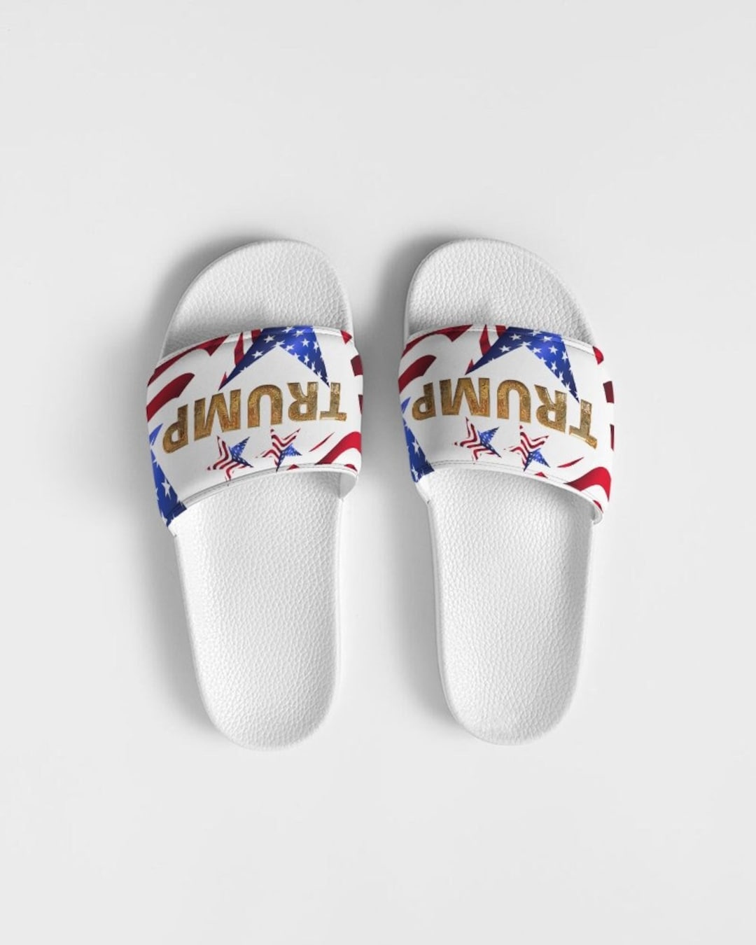 Trump Mens Slider Slip on Trump Shoes Patriotic Maga Sandals Slip Ons ...