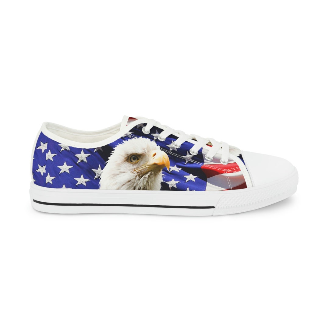 Patriotic Sneakers US Flag Shoes American Eagle Tennis Shoes Patriot ...