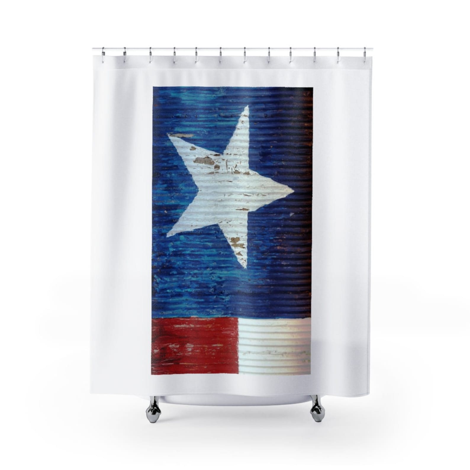 Texas Shower Curtain Lone Star of Texas Bath Decor Texas Flag Shower ...
