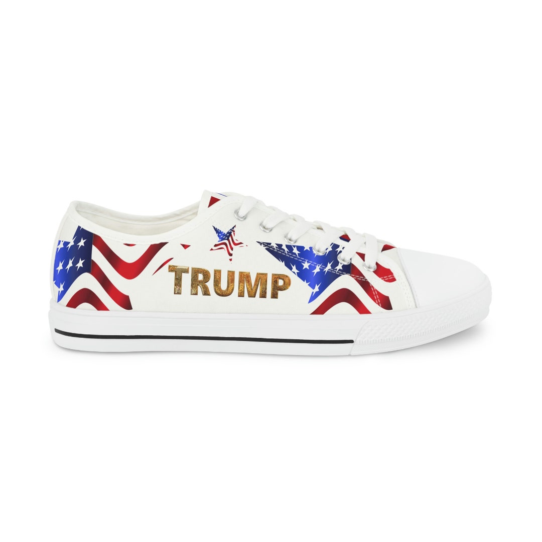 Trump Sneakers Mens Patriotic Shoes SEE SIZE Note Flag Tennis Shoes ...