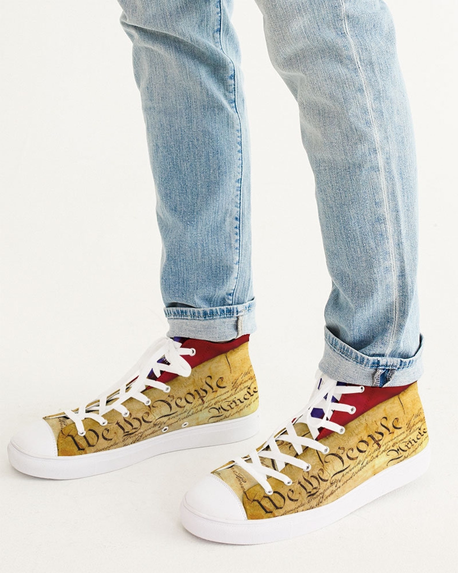 Constitution Hi Top Sneakers Trump Hi Tops Mens Sneakers Patriotic ...